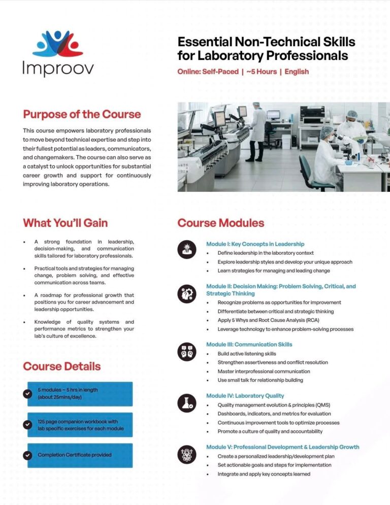 From Bench To Leader Coaching Program | WSLH Proficiency Testing